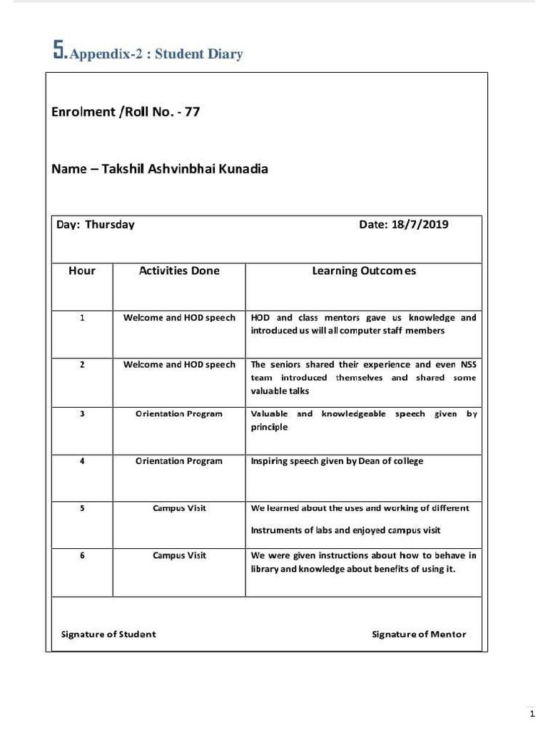 Students Diary | PDF