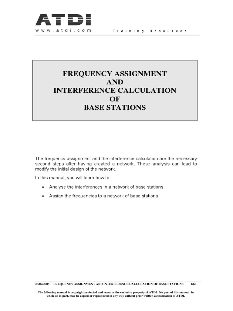 Frequency Assignment and Interference Analysis | PDF | Antenna (Radio ...