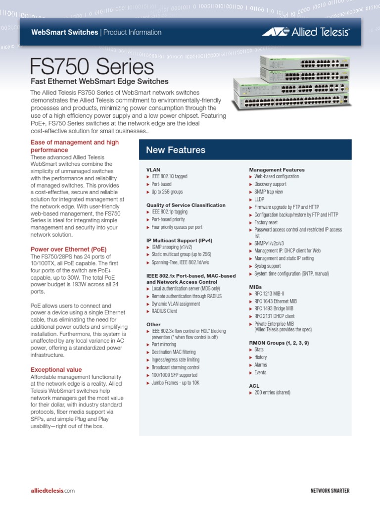 Ati Fs750series Ds | PDF | Computer Network | Ethernet
