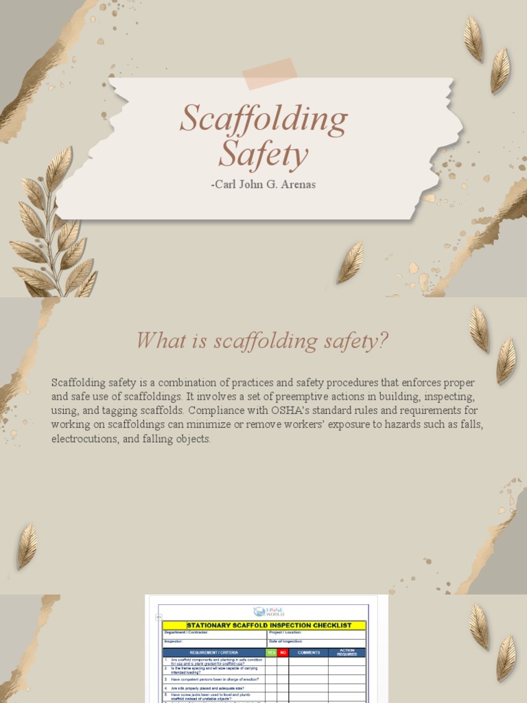 Scaffolding Safety | PDF | Scaffolding | Occupational Safety And Health