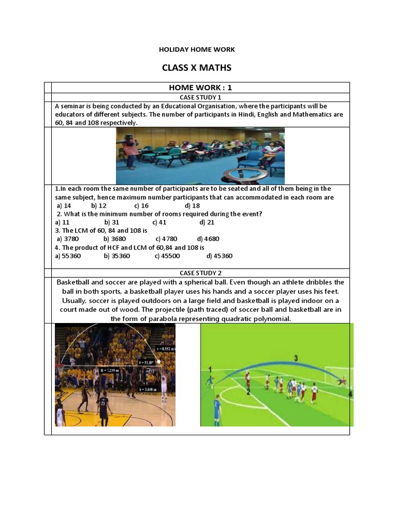 Holiday HW Class X Maths | PDF | Number Theory | Mathematics