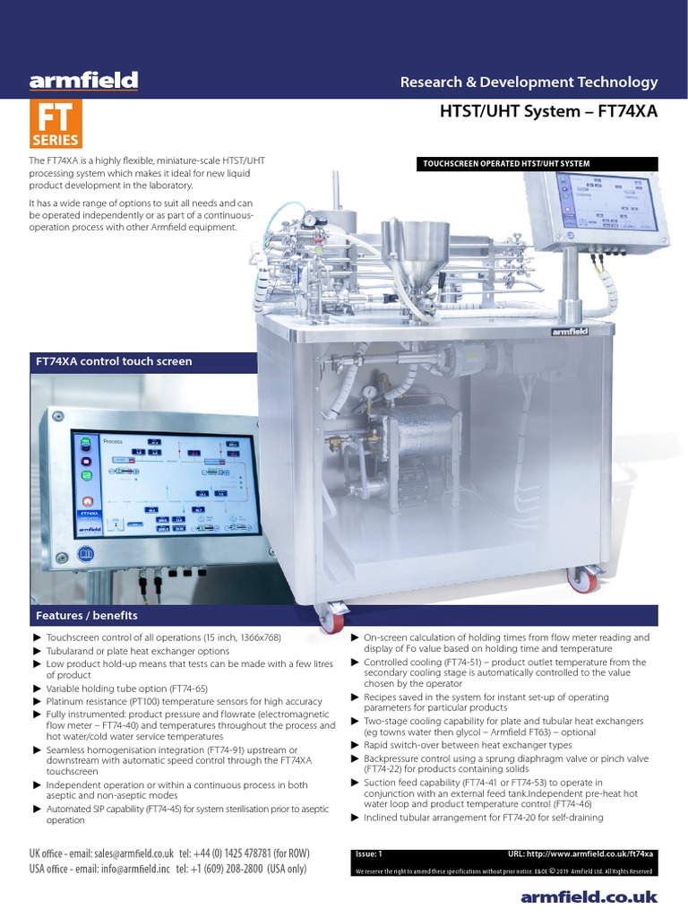 Lab-Scale HTST/UHT System | PDF | Heat Exchanger | Pump
