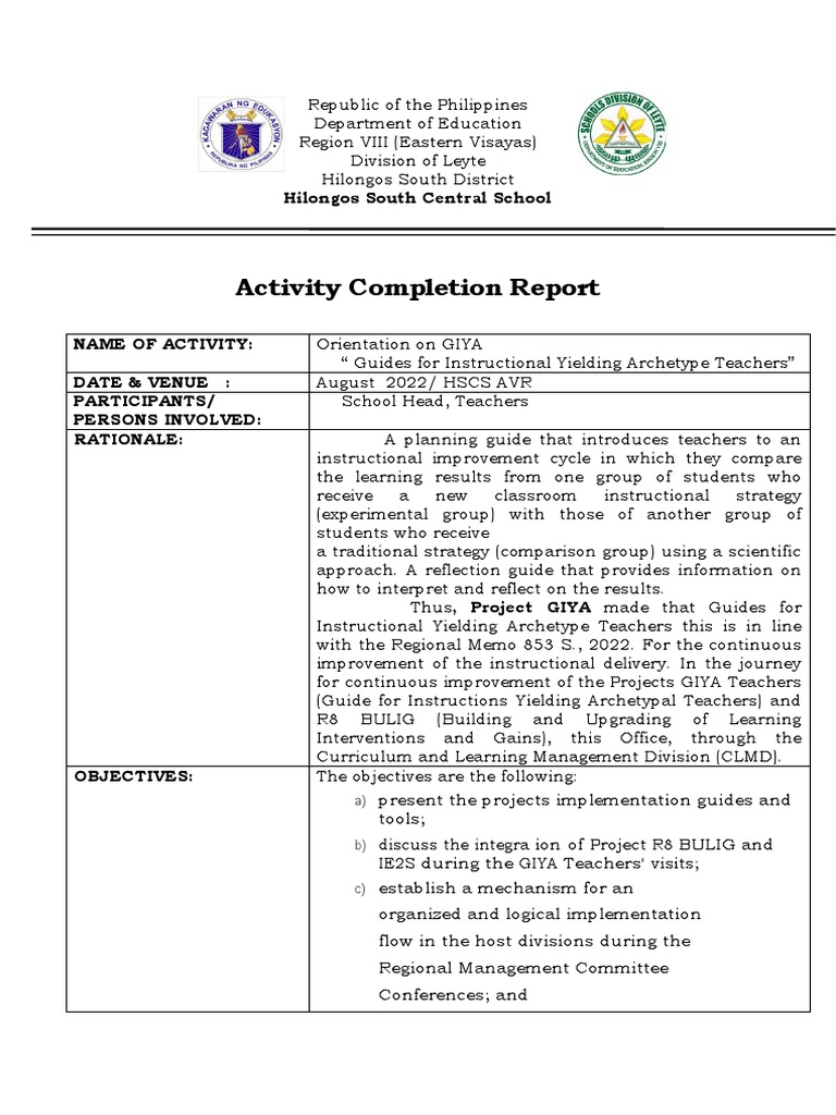 2022 ACR Badilla On GIYA | Download Free PDF | Teachers | Learning