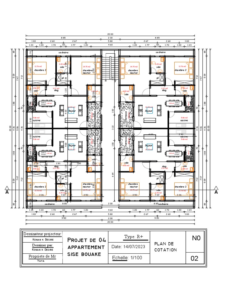 Plan de maison avec cotation détaillée | PDF