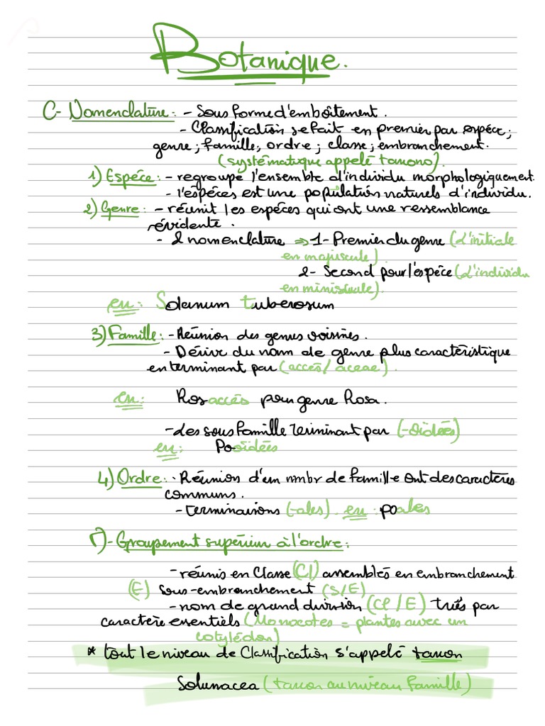 1er Cours Botanique | PDF