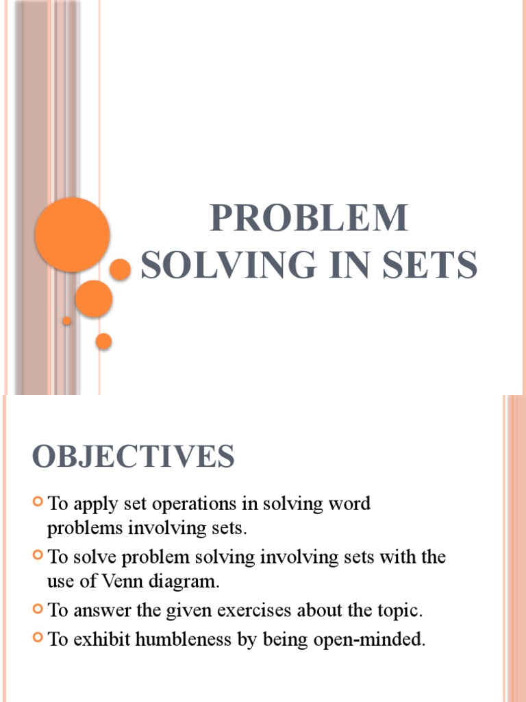 Set Problem Solving Guide | PDF