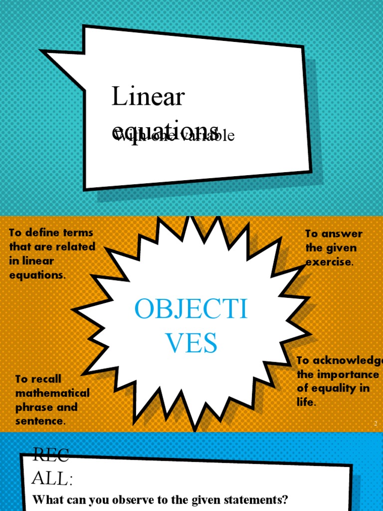 Linear Equations | PDF | Equations | Elementary Mathematics