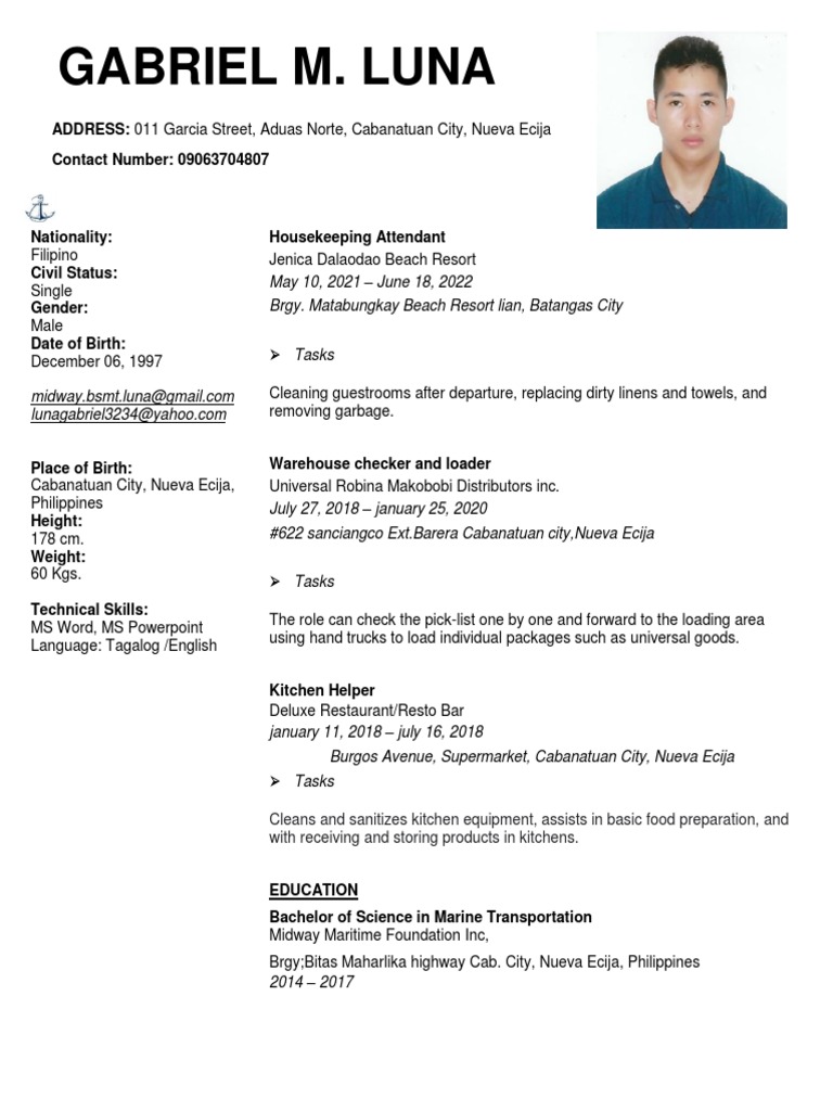 Gabriel Luna CV | PDF