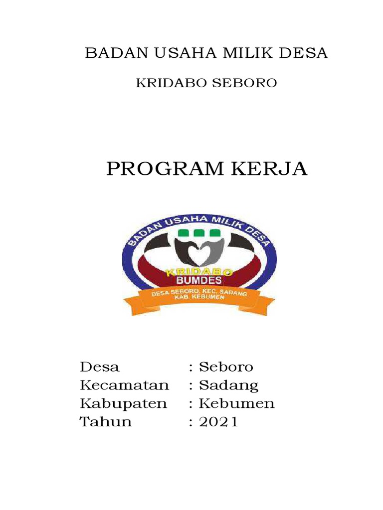 Program Kerja BUMDesa 2021 | PDF | Hukum