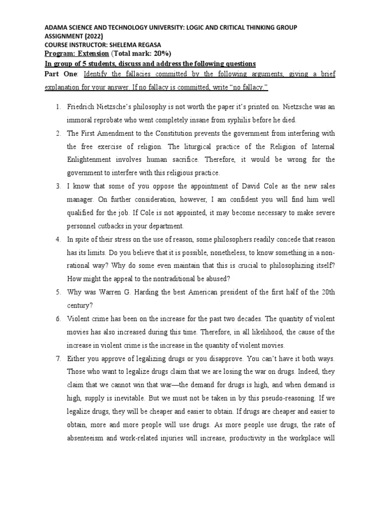 2022 Logic Assignment (2023) Extension | PDF