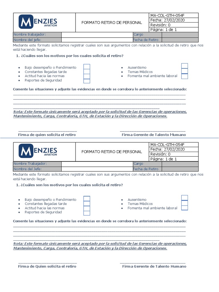 Retiro Personal | PDF