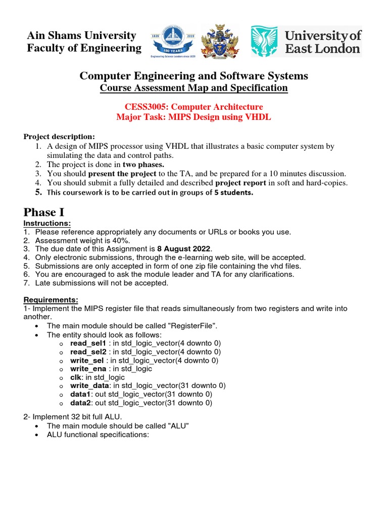 1 CESS3005 CSE112 Major Task Students | PDF | Vhdl | Academic Dishonesty