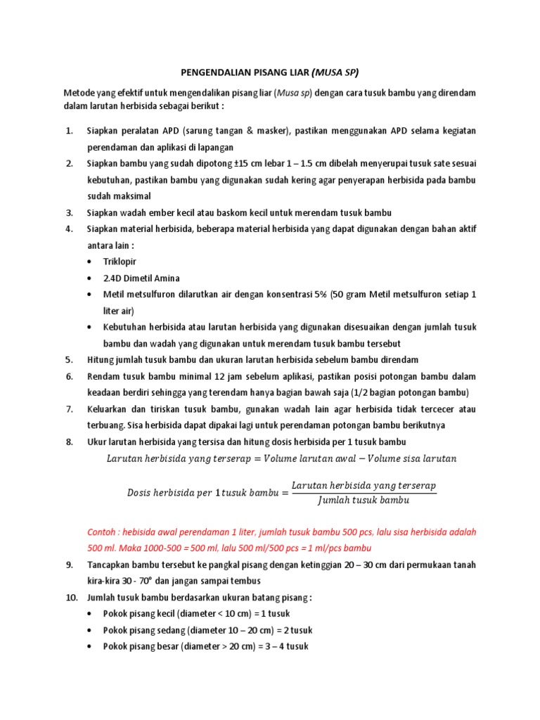 Prosedur Pengendalian Pisang Liar | PDF