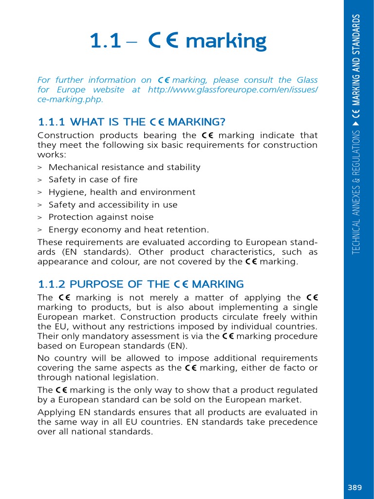 CE Marking | PDF | Glasses | Materials
