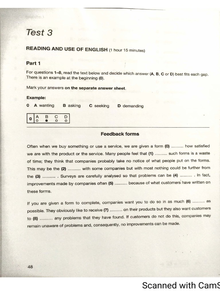 B2 Mock Exam 2021 Test 3 | PDF