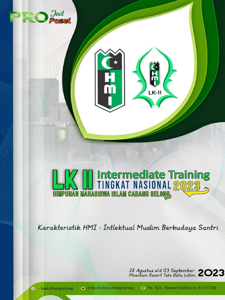 Proposal LK II Tingkat Nasinal HMI Cabang Selong 2023 | PDF