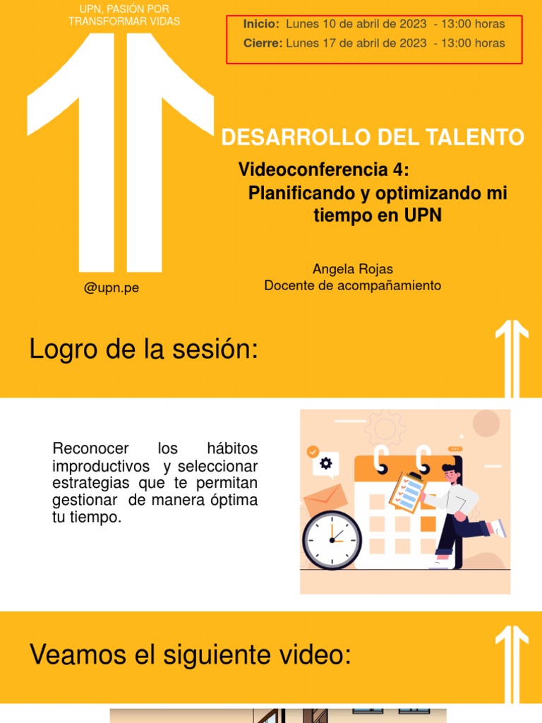 VC - Semana 4-Modulo 3 | PDF | Gestión del tiempo | Habilidades profesionales