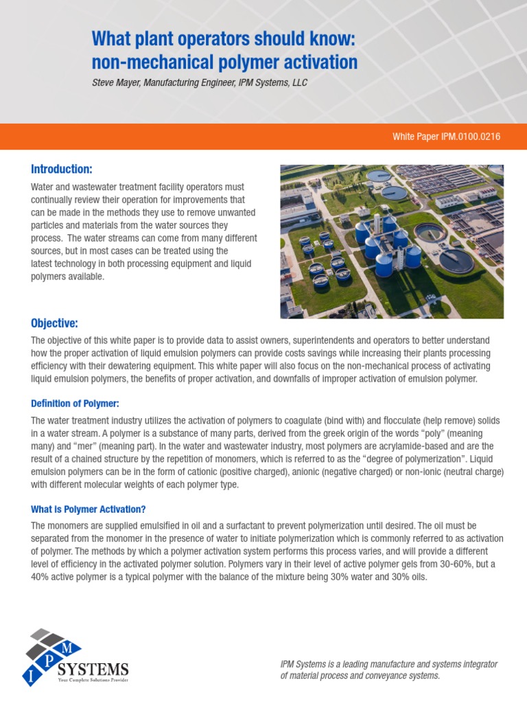 Polymer Mixing Whitepaper | PDF | Polymers | Emulsion