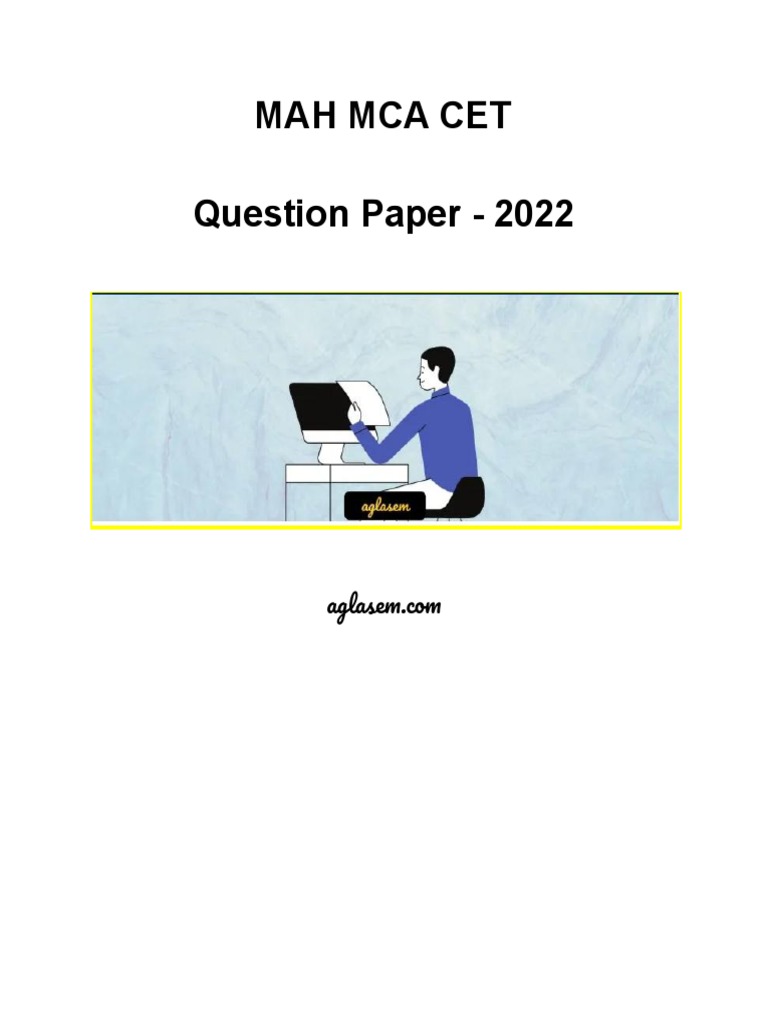 Mah Mca Cet Question Paper - 2022: Aglase .Co | PDF