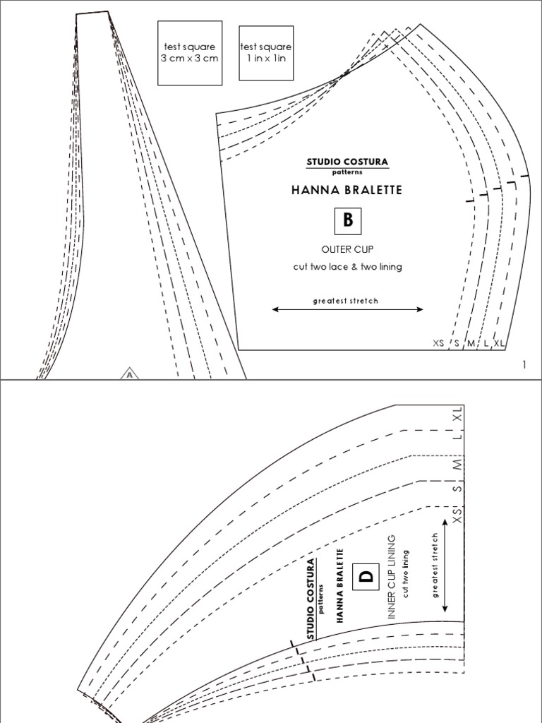 Hanna BR Alette Pattern Pieces English | PDF | Sewing | Clothing