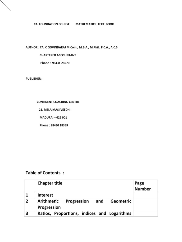 Maths Test Book | PDF | Interest | Present Value