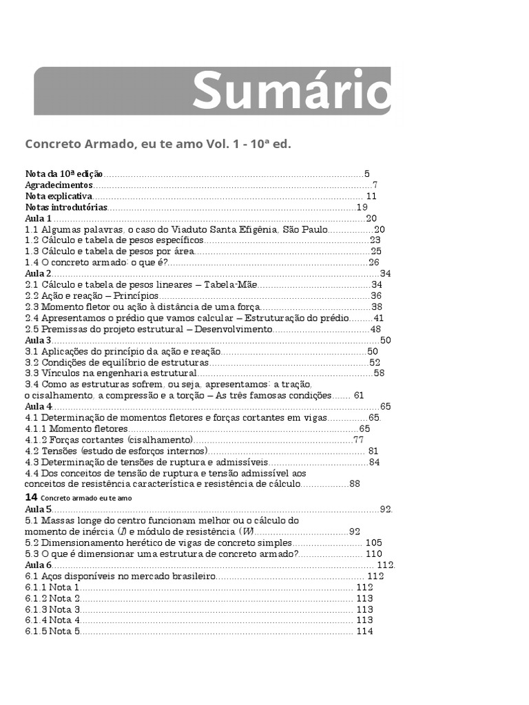 Concreto Armado Eu Te Amo Vol 1 10 - Sum | PDF | Estresse (Mecânica) | Viga