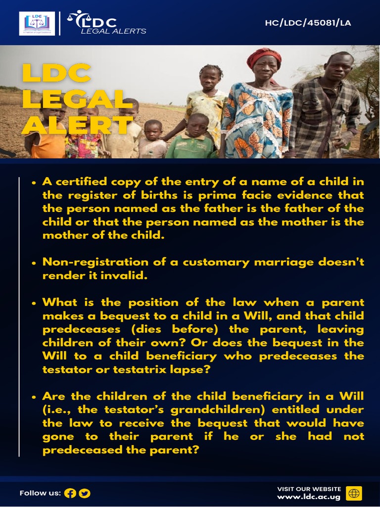 What Is The Position Of The Law When A Parent Makes A Bequest To A