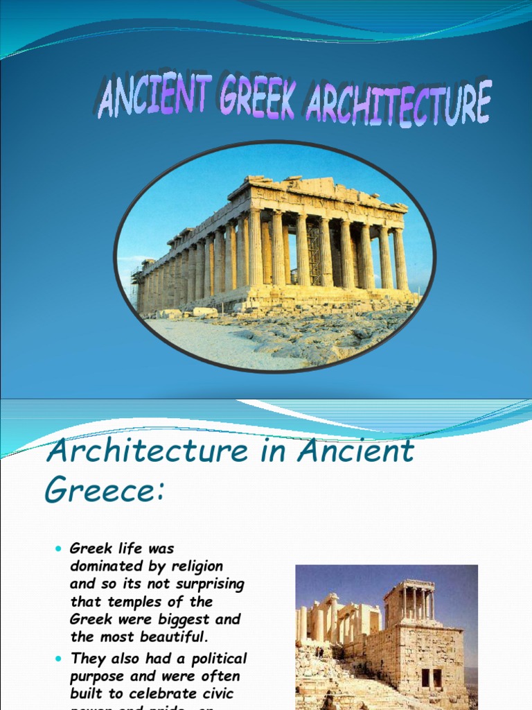Greek Architecture | PDF | Column | Architectural Design