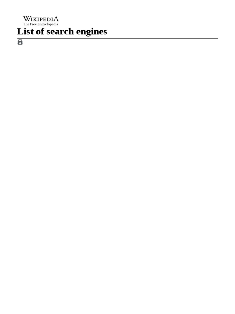 List of Search Engines | PDF | Linux | Desktop Environment