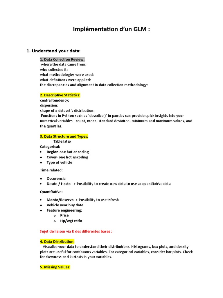 Steps of Implementation of A GLM | PDF | Coefficient Of Determination | Errors And Residuals