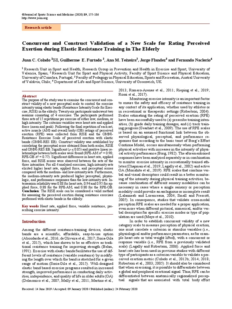 RISE Scale Concurrent and Construct Validation of A New Scale For ... RISE Scale Concurrent and Construct Validation of A New Scale For ...