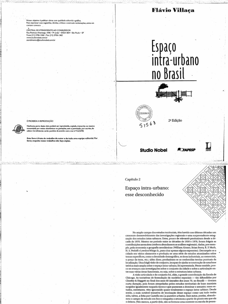 VILLAÇA Flavio - Cap-2 - Espaço Intra-Urbano No Brasil | PDF