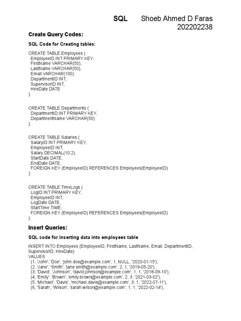 SQL Assignment | PDF | Databases | Software Engineering SQL Assignment | PDF | Databases | Software Engineering