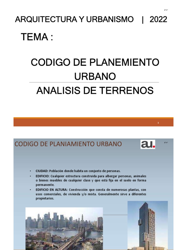 Código De Planeamiento Urbano Pdf Urbanismo Planificación Urbana