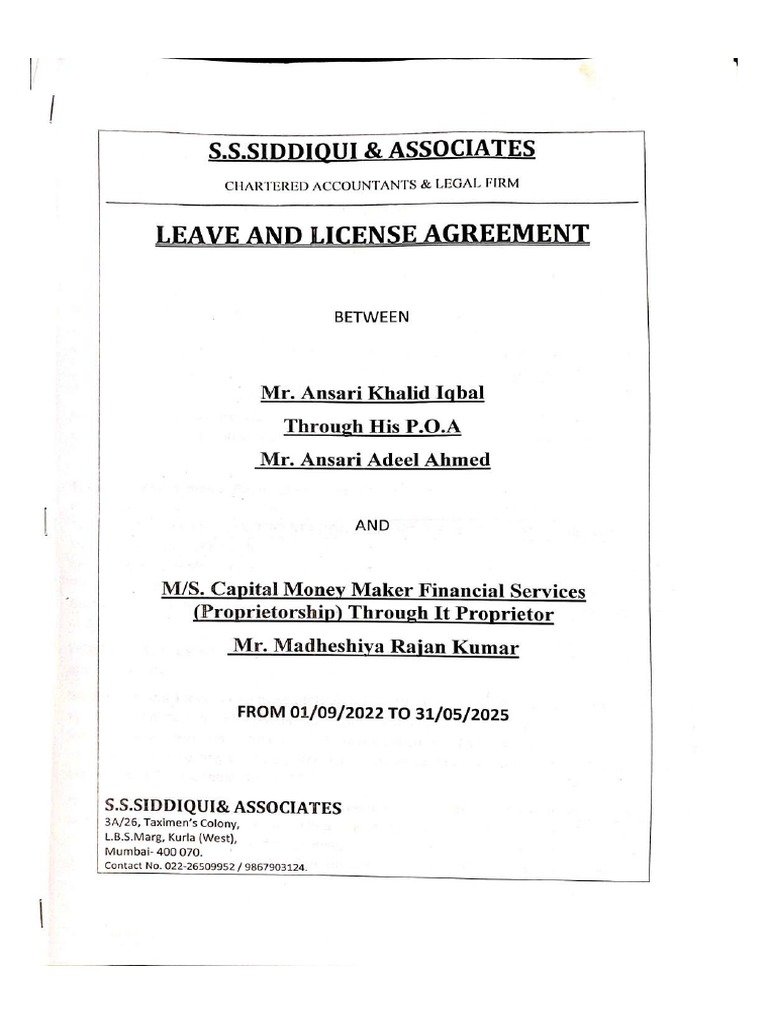 RENT AGREEMENT - Compressed | PDF