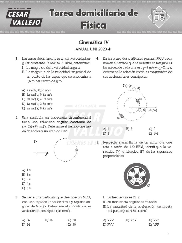 F AUNI Dom Sem05 | PDF | Aceleración | Velocidad