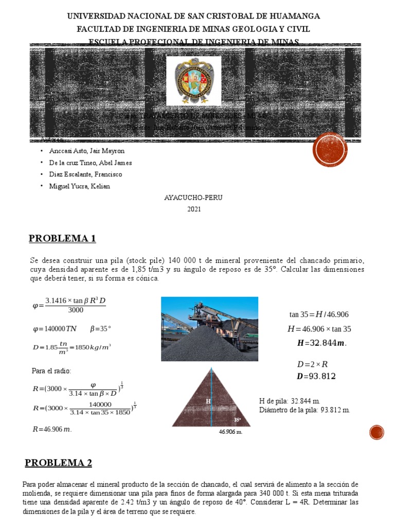 Ejercicios 02 | PDF | Minerales | Ingeniería