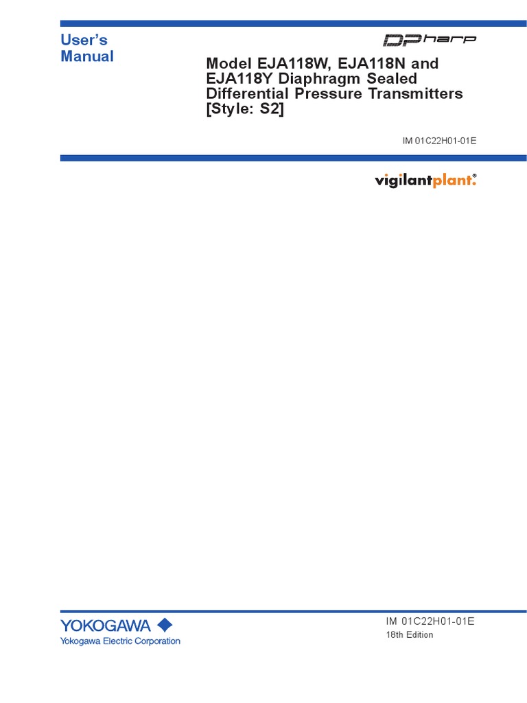 Yokogawa Lit Eja118w | PDF | Electrical Wiring | Insulator (Electricity)
