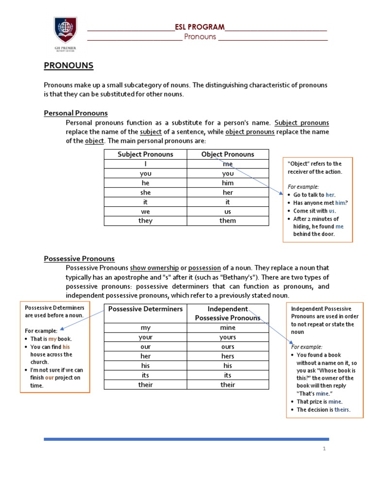 Module 3 - Pronouns | PDF | Pronoun | Grammatical Number