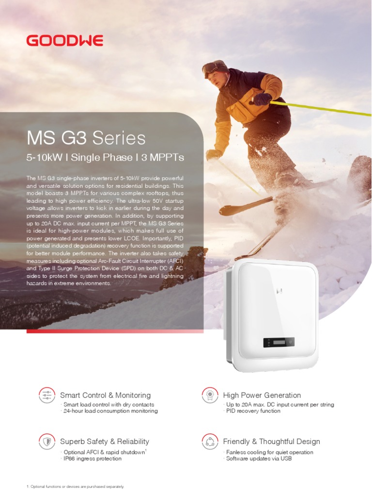 GW - MS G3 - Datasheet-EN - Catálogo Inversor | PDF | Alternating Current | Electrical Components