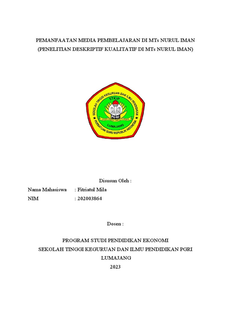 Contoh Proposal Kualitatif | PDF