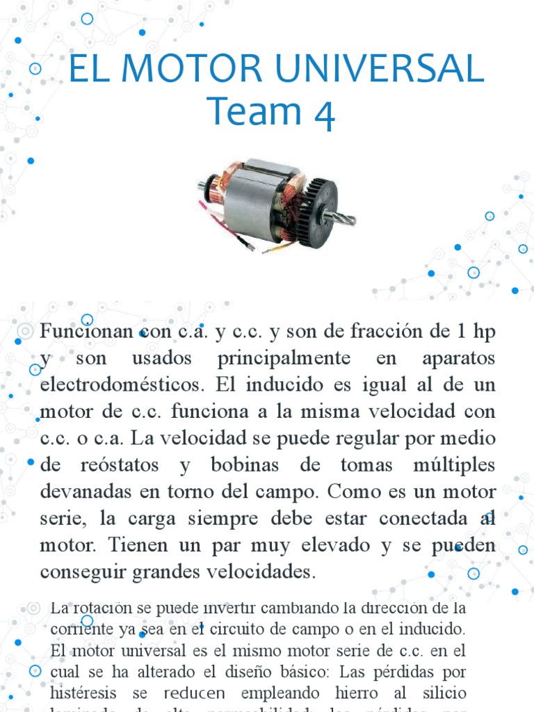 Motores Universales | PDF | Inductor | Corriente eléctrica