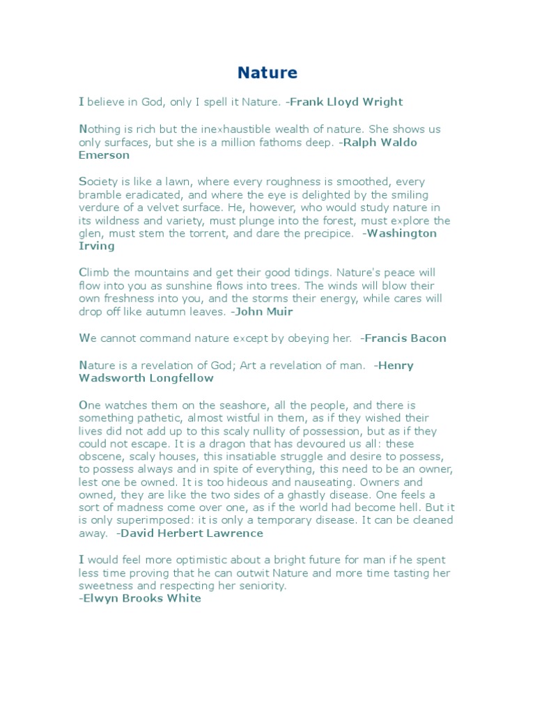 Nature | PDF | Nature