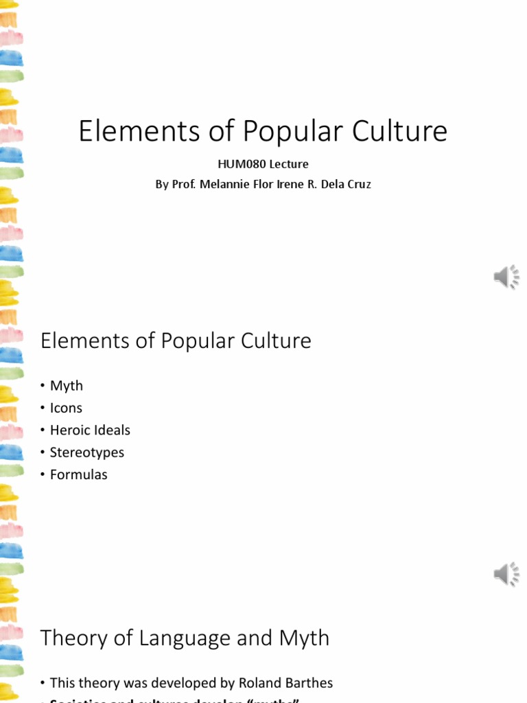 Key Elements of Popular Culture | PDF