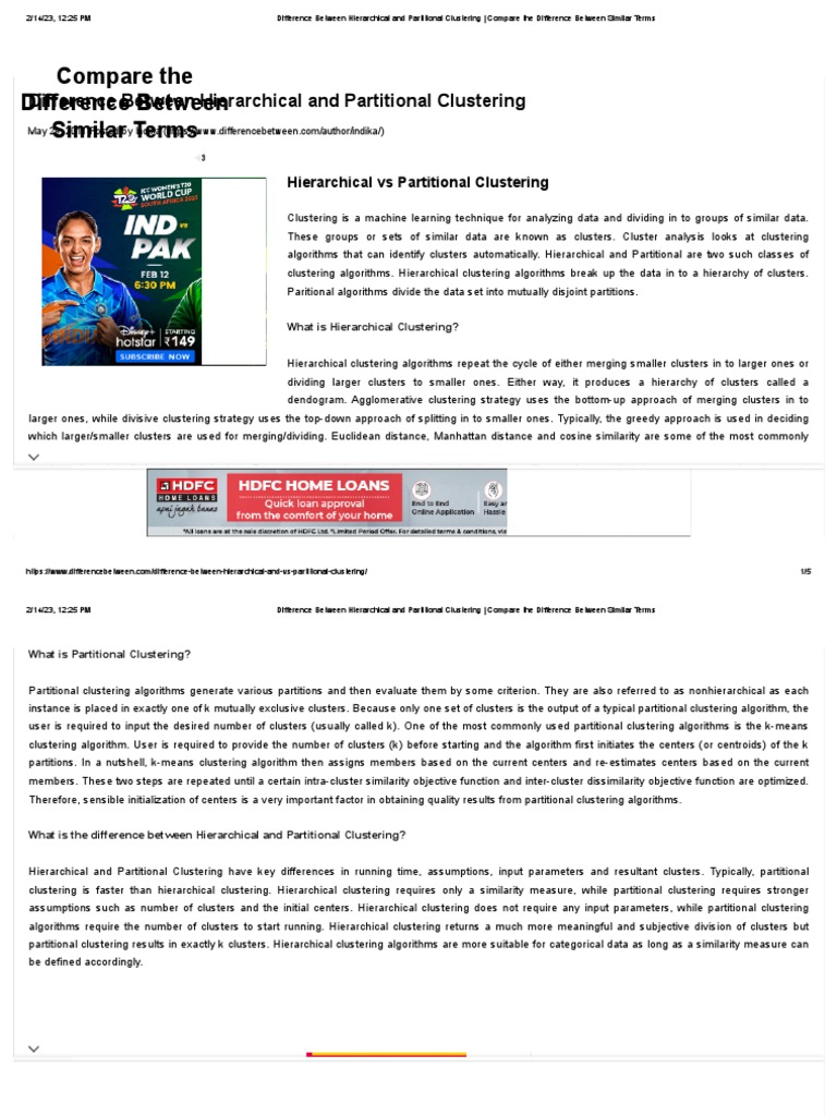 Hierarchical and Partitional Clustering | PDF | Cluster Analysis | Computer Programming