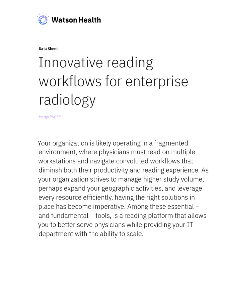 Merge PACS - Innovative Reading Workflows For Enterprise Radiology ...