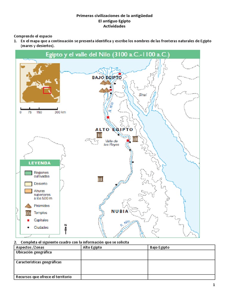 Egipto - Actividades | PDF | Antiguo Egipto