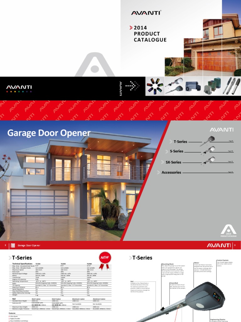 AVANTI Product Catalogue 2014 English | PDF | Electric Motor | Door