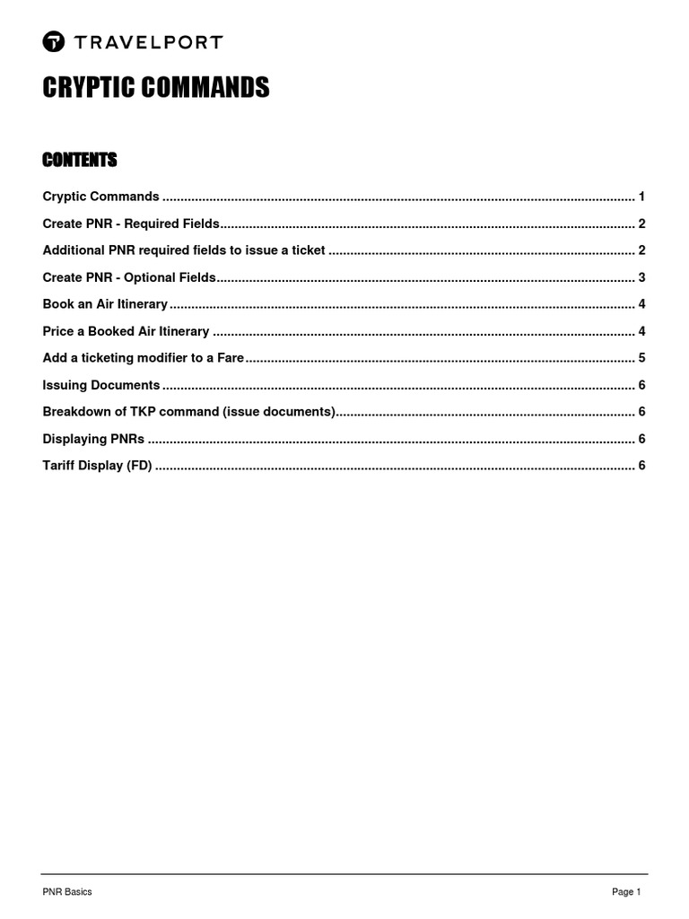 Galileo GDS Cryptic Commands Guide | PDF | Fare | Business Class
