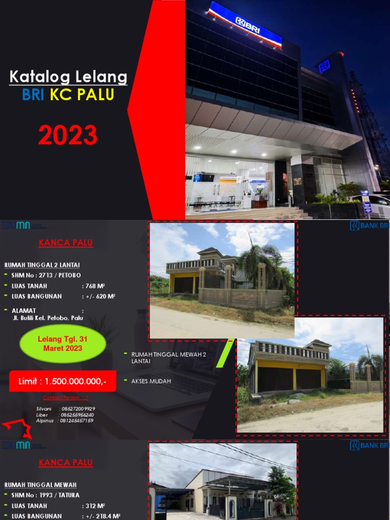 Katalog Lelang Palu 2023 | PDF | Perjalanan